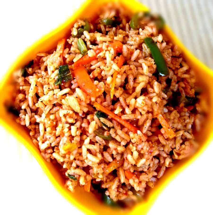 Schezwan Vegetable Fried Rice Recipe