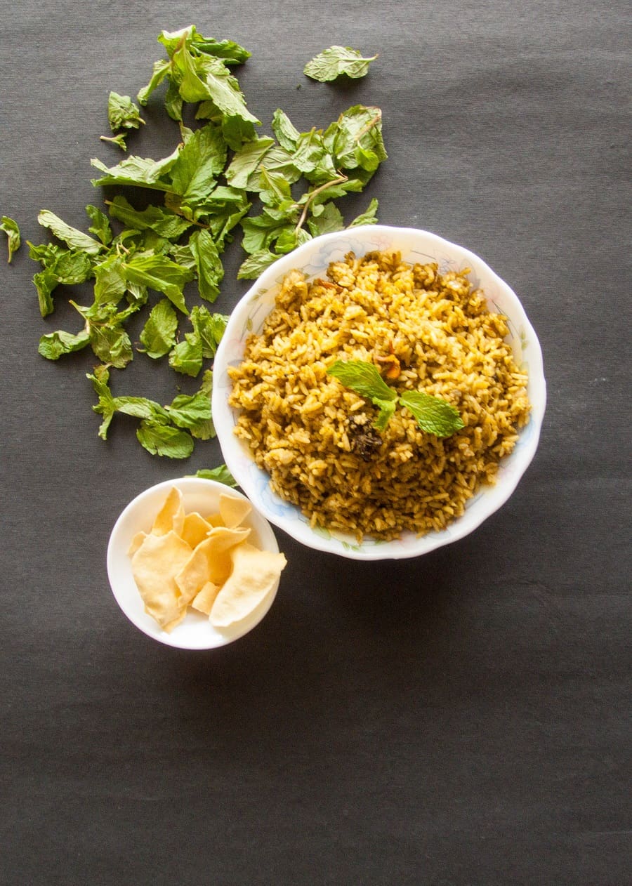 Coconut Mint Rice - How to Make Pudina Rice Recipe