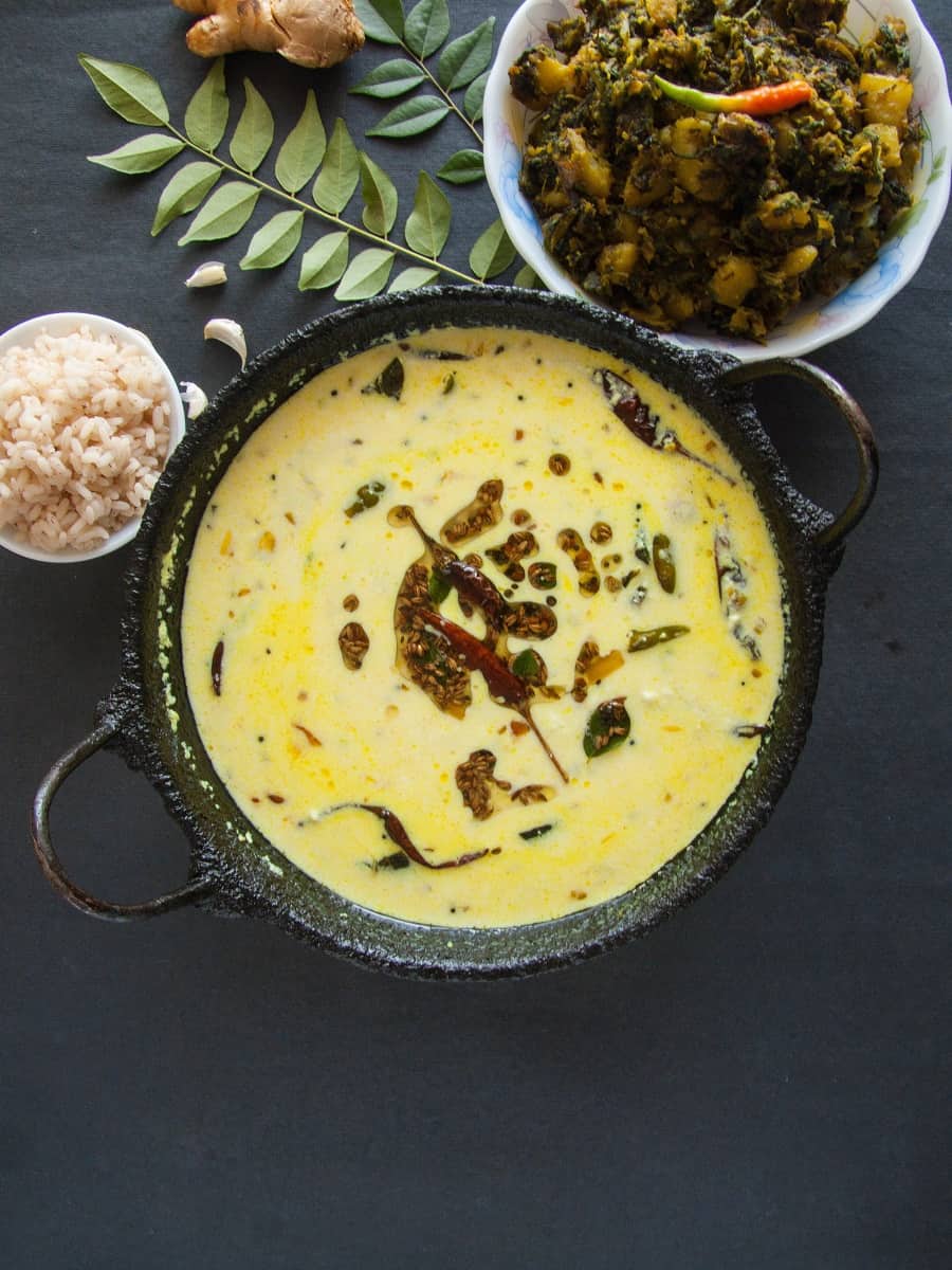 Moru Curry Recipe – Seasoned Buttermilk Without Coconut – The Tastes Of ...