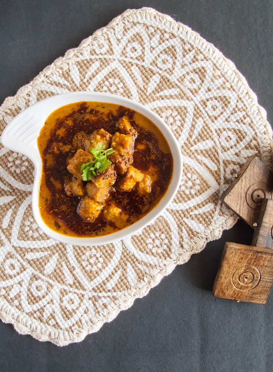 Besan ke Gatte ki Sabzi Recipe - Rajasthani Gatta Curry Recipe