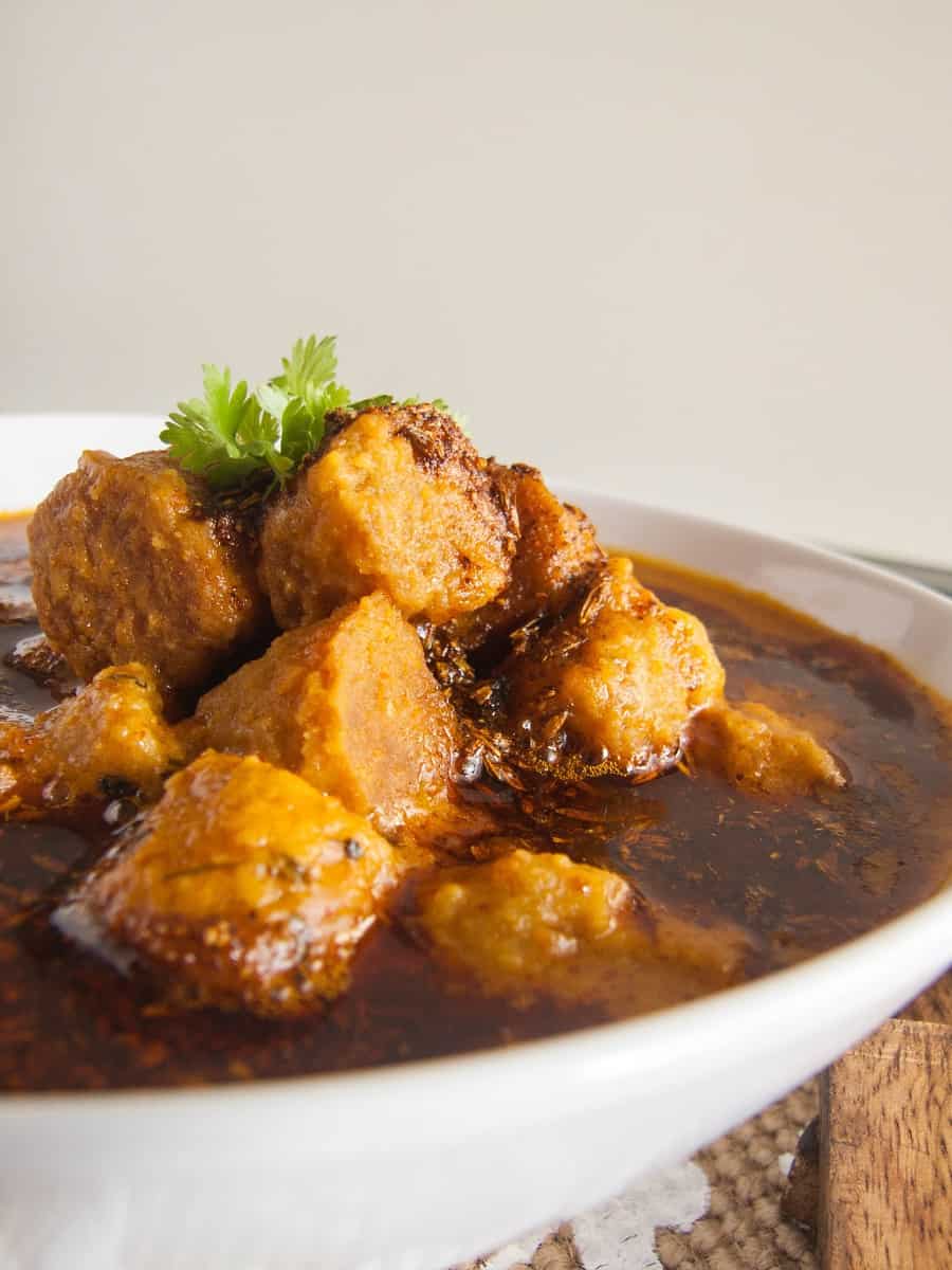 Besan ke Gatte ki Sabzi Recipe - Rajasthani Gatta Curry Recipe