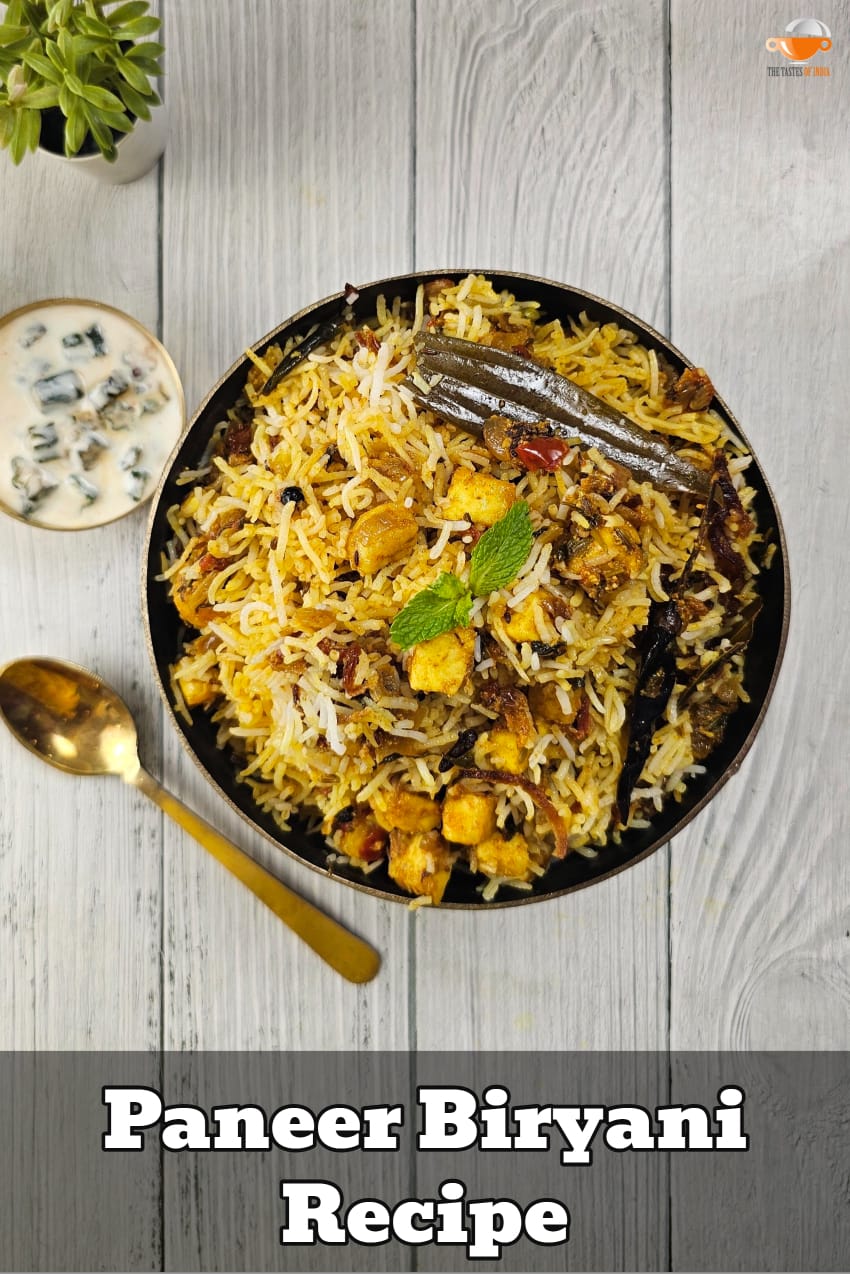 Paneer Biryani Recipe - Quick Hyderabadi Paneer Biryani