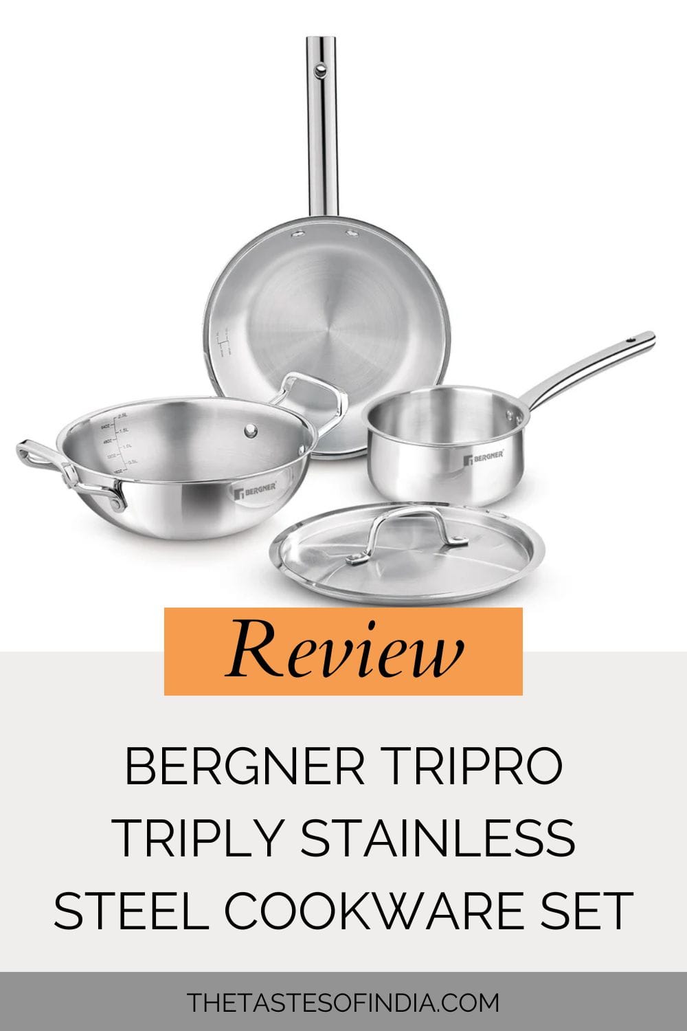 Bergner Tripro Triply Stainless Steel Cookware Set Review!